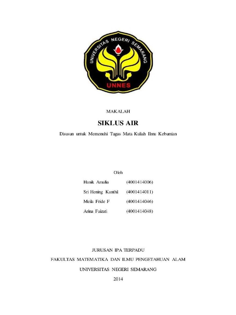PDF Kelompok 9 Makalah Siklus Air | PDF