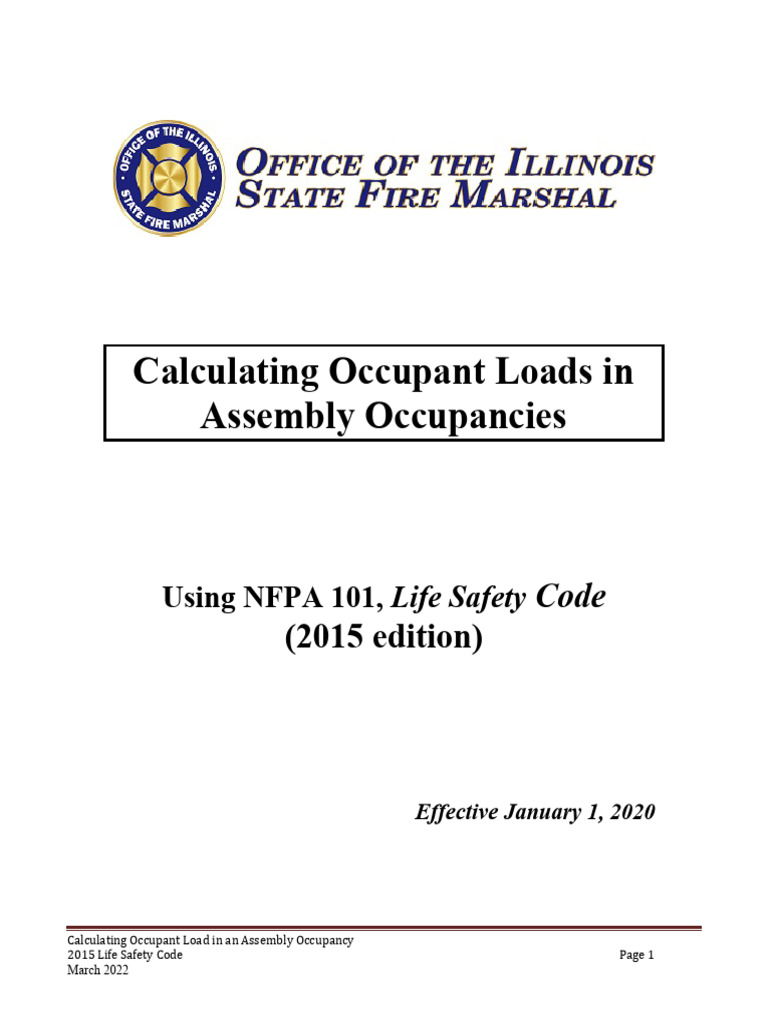 Calculating Occupant Loads For Assembly Occupancies March 2022 | PDF ...