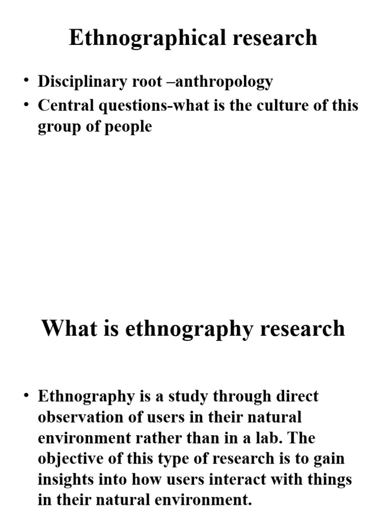 Ethnographical Research | PDF | Ethnography | Qualitative Research