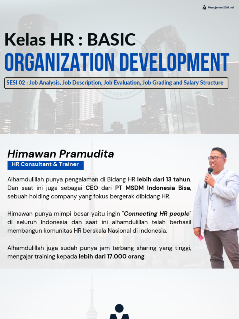 Job Desc & Job Analysis | PDF | Pengembangan Diri