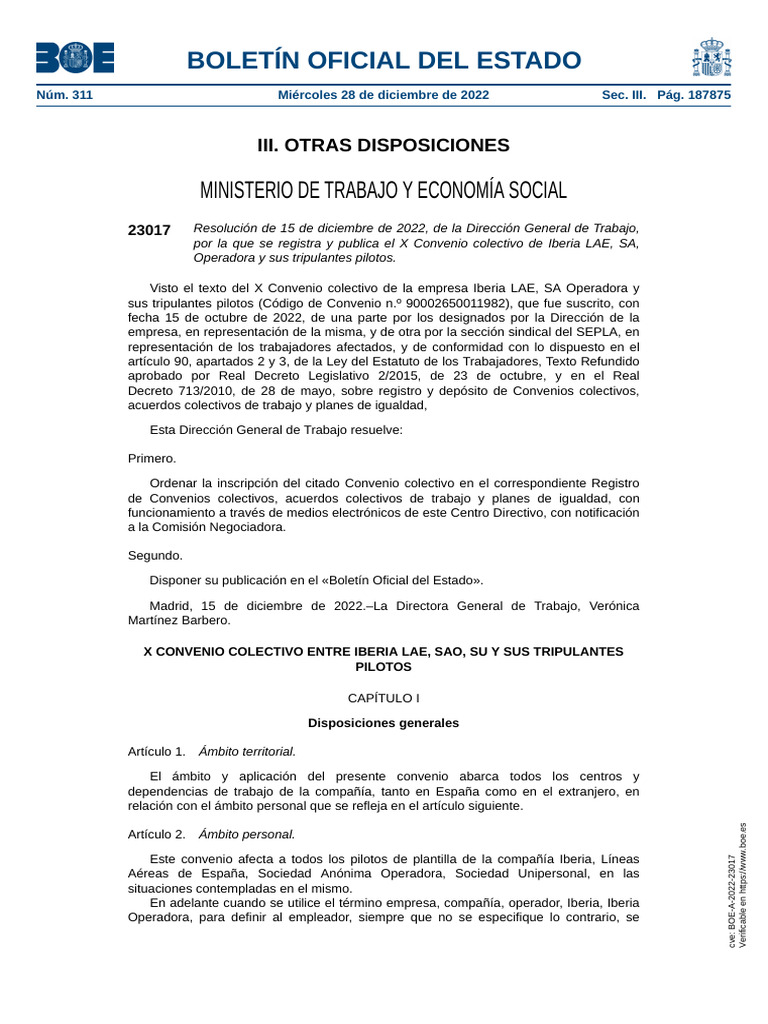 Boe A 2022 23017 | PDF | Comandante | Avión