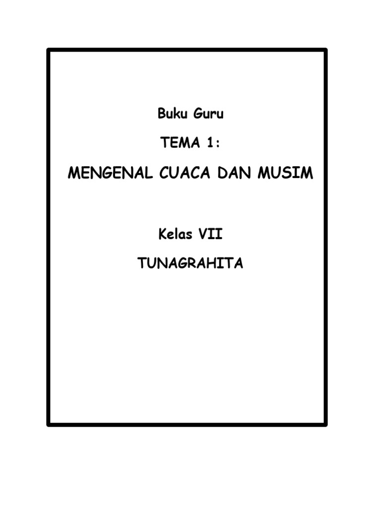 Buku Guru Tunagrahita 7 Tema 1 | PDF