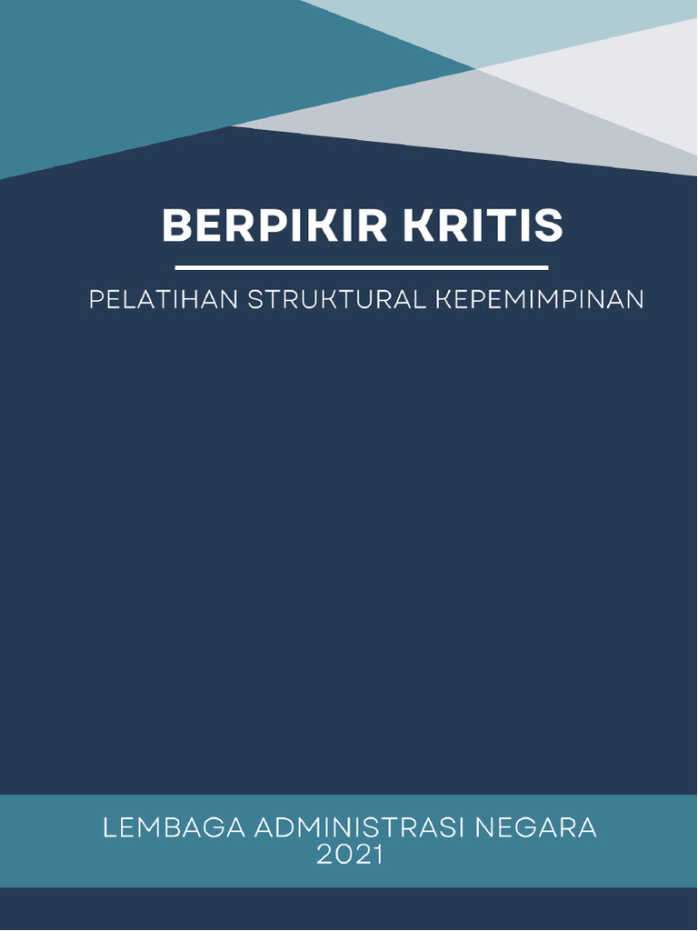 Modul Berpikir Kritis PKA 2024 LAN | PDF