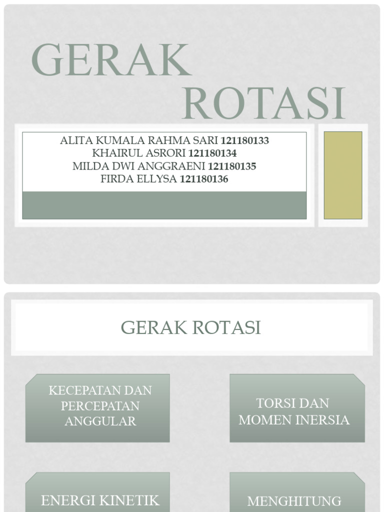 Kelompok 6 - Gerak Rotasi | PDF