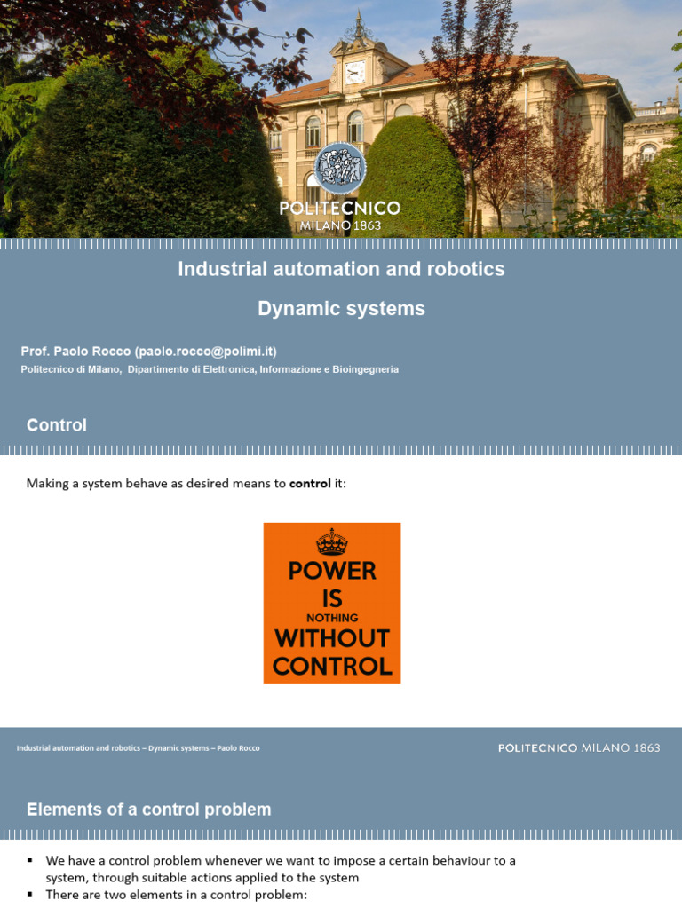 3 - Dynamic Systems | PDF | Nonlinear System | Control Theory