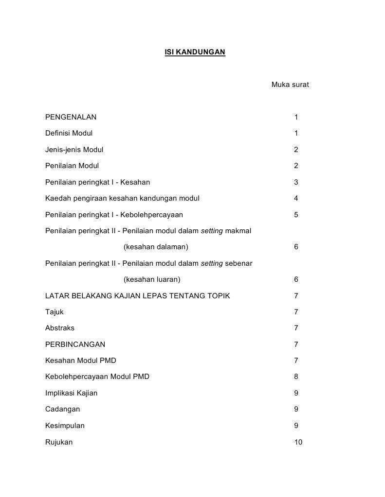 Analisis Ukuran MODUL | PDF