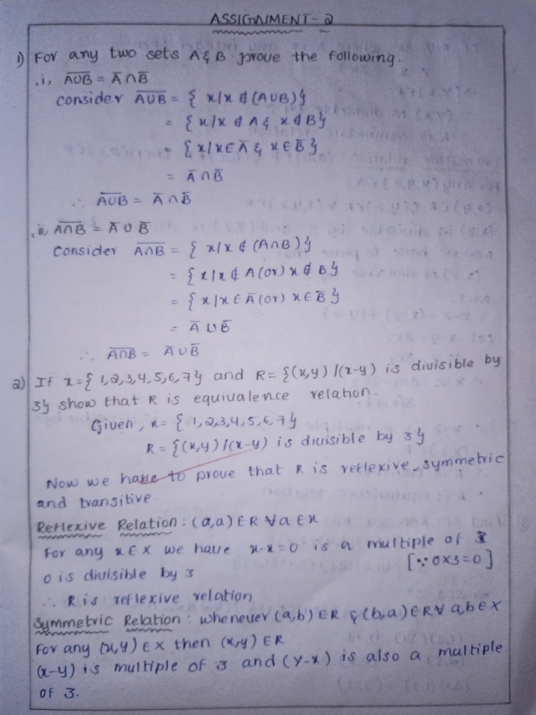 MFCS Assignment 2 | PDF | Mathematical Concepts | Algebraic Structures