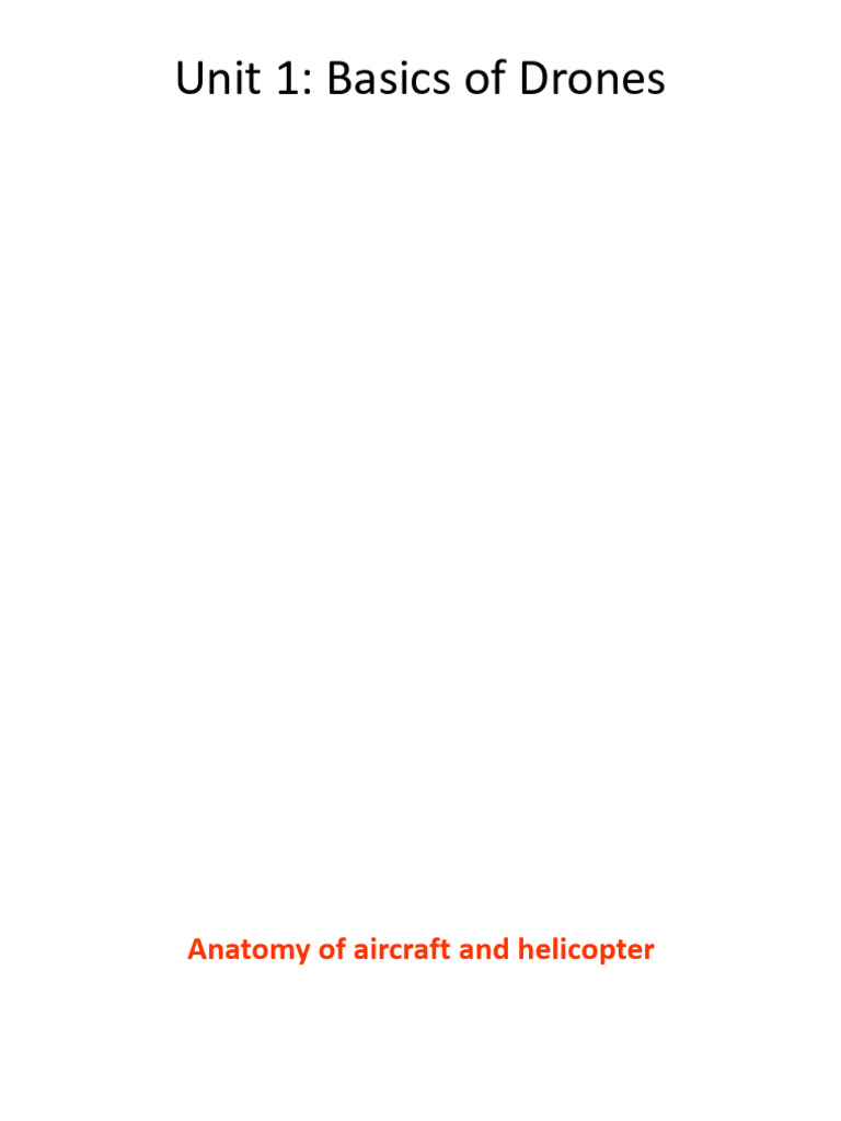 Drone Anatomy and UAV Classifications | PDF | Aircraft | Unmanned ...