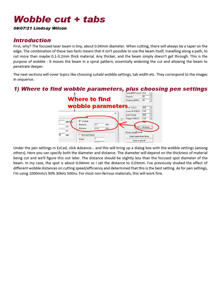 Information On Wobble Cut and Tabs | PDF | Beam (Structure)