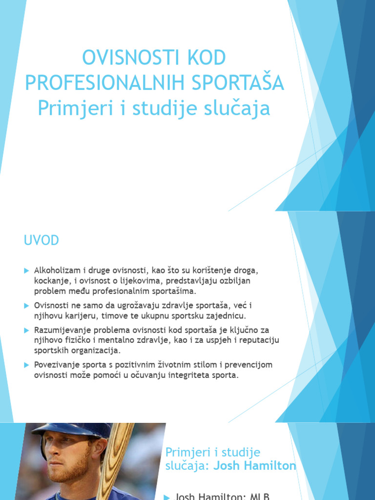 Ovisnosti Kod Profesionalnih Sportaša Primjeri I Studije Slučaja | PDF