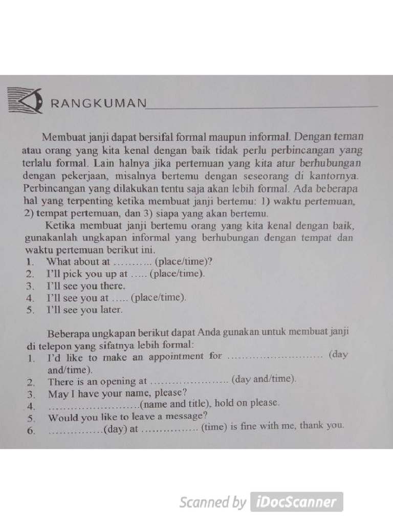 Making Appointment and Reservation | PDF