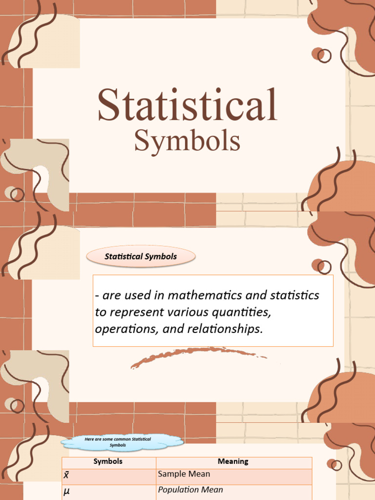 Statistical Symbols and Summation Notation | PDF | Summation | Standard ...