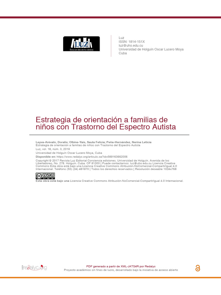 Estrategias de Orientación A Padres Con Hijos Con TEA | PDF | Espectro ...