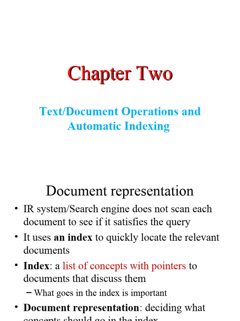 Chapter 2 (Information Storage & Retrieval) | PDF | Linguistics | Grammar