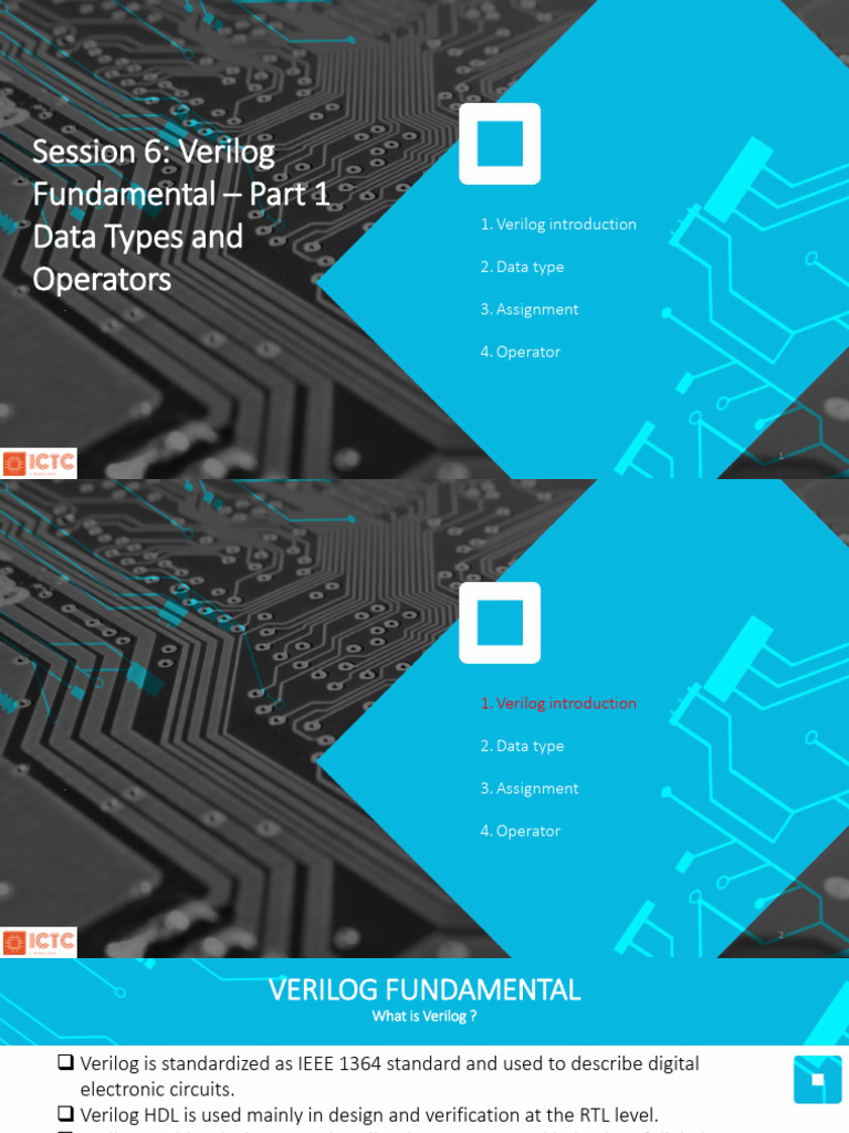Ic Overview Session6 Verilog Part1 Pdf Logic Synthesis Computer Engineering 