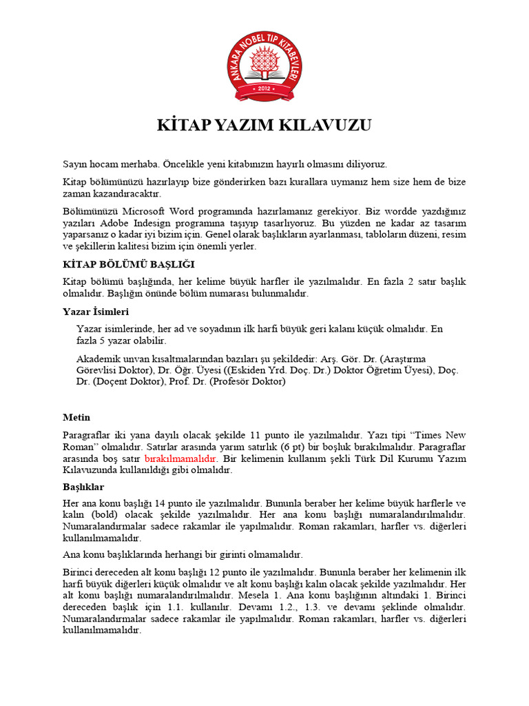 Kitap Yazim Kilavuzu PDF | PDF
