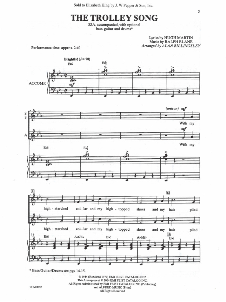 Trolley Song | PDF