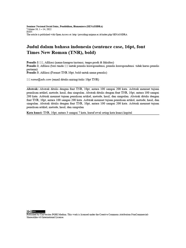 Template Semnas Fkip 2022 | PDF | Seni & Disiplin Bahasa