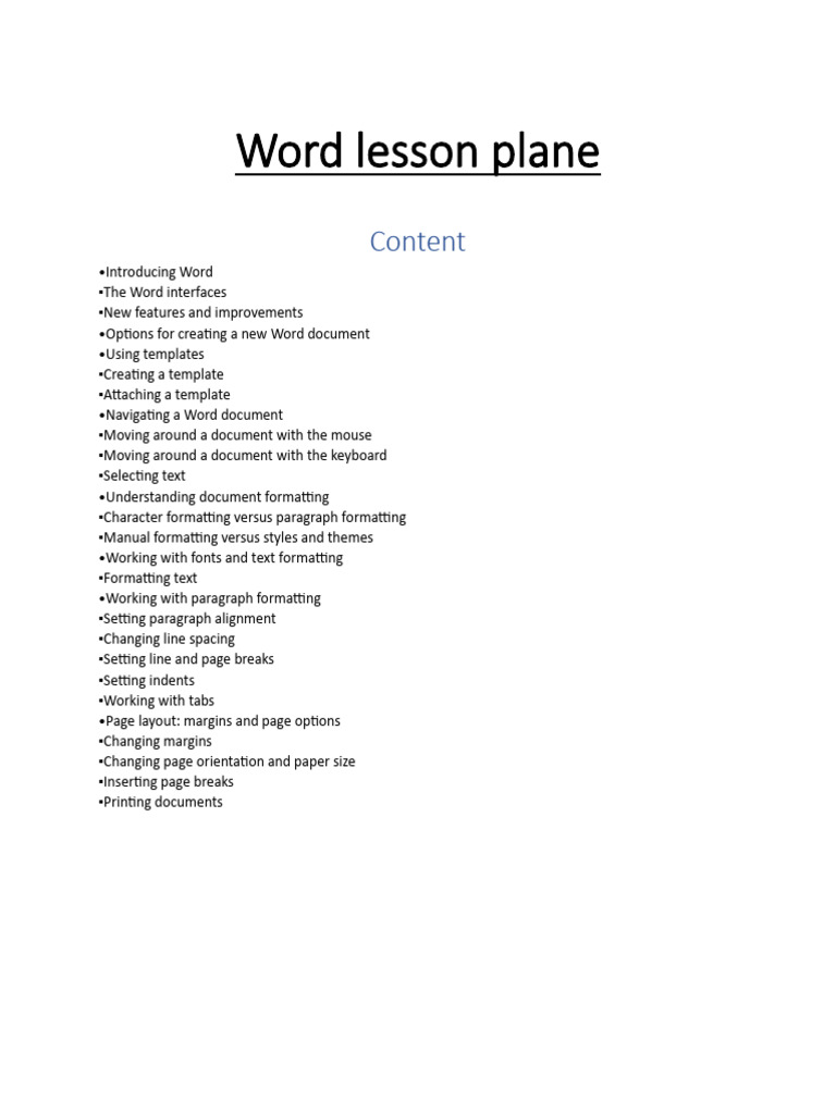 Word Lesson 2 | PDF | Microsoft Word | Microsoft Office
