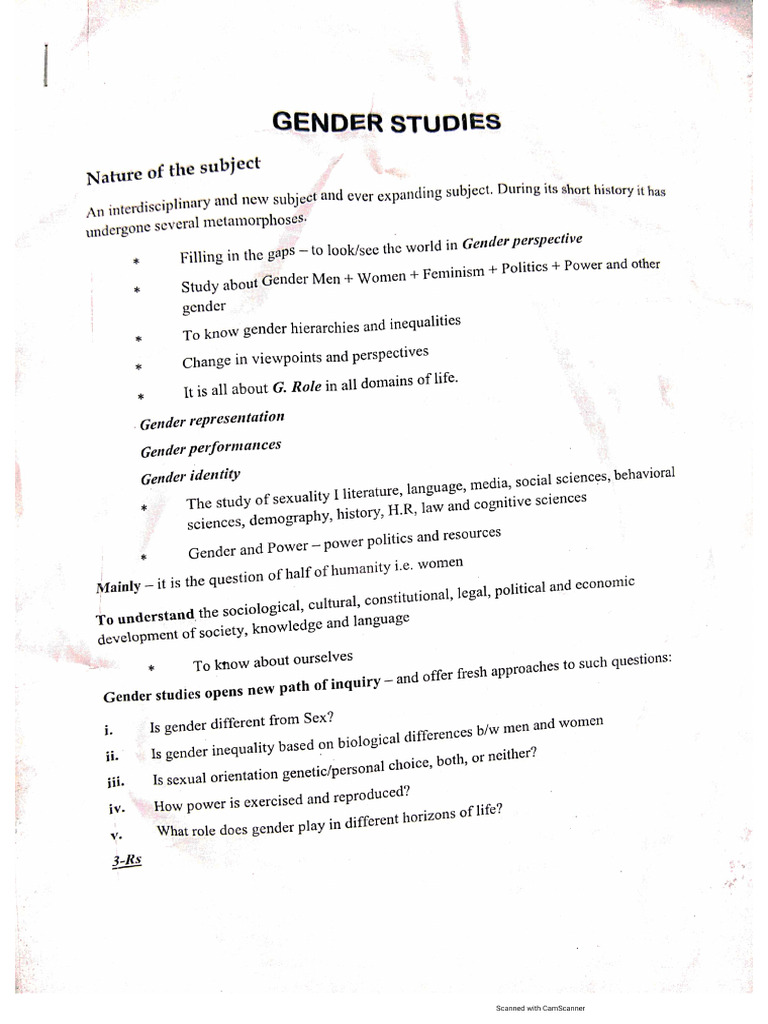 Nature of the Subject (Gender Studies) | PDF