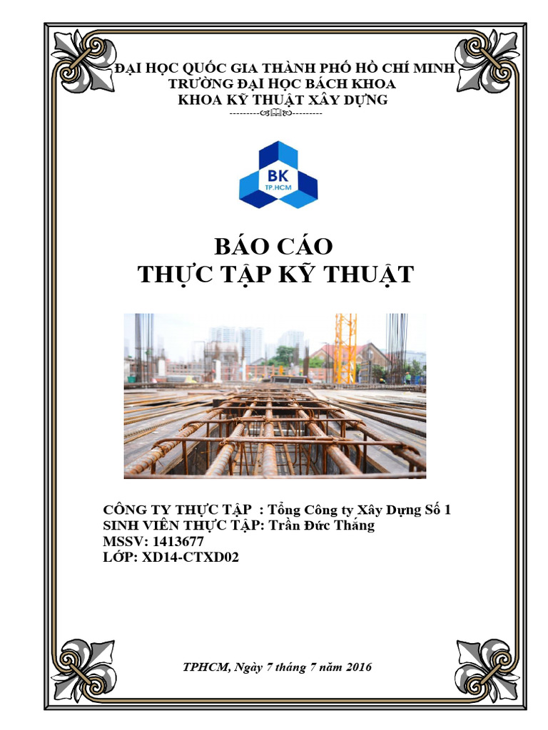 [123doc] Huong Dan Bao Cao Thuc Tap Ki Thuat Xay Dung Dhbk Hcmut | PDF