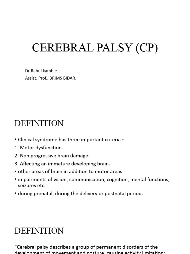 Cerebral Palsy | PDF | Cerebral Palsy | Anatomical Terms Of Motion