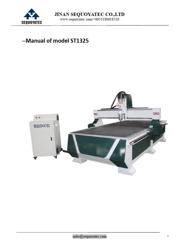 ST1325 CNC Router Operating Manual | PDF | Electrical Connector | Nut ...
