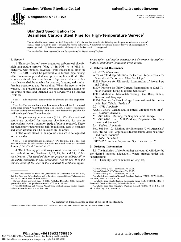 Astm A106 Pipe | PDF