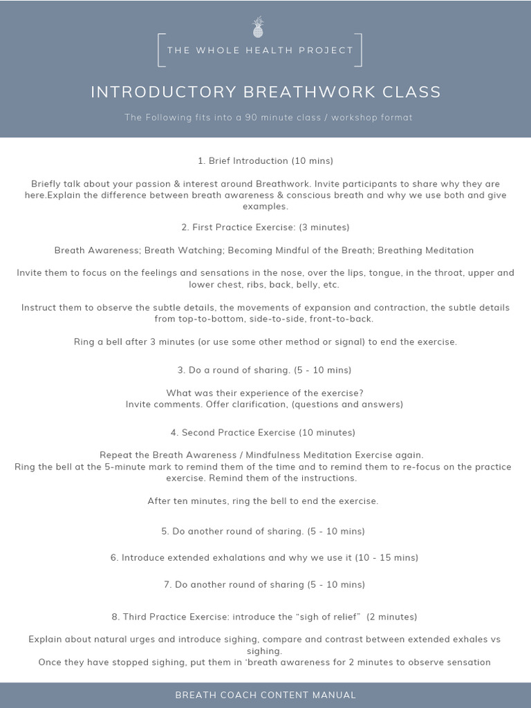 Introductory_Breathwork_Class | Download Free PDF | Breathing | Meditation