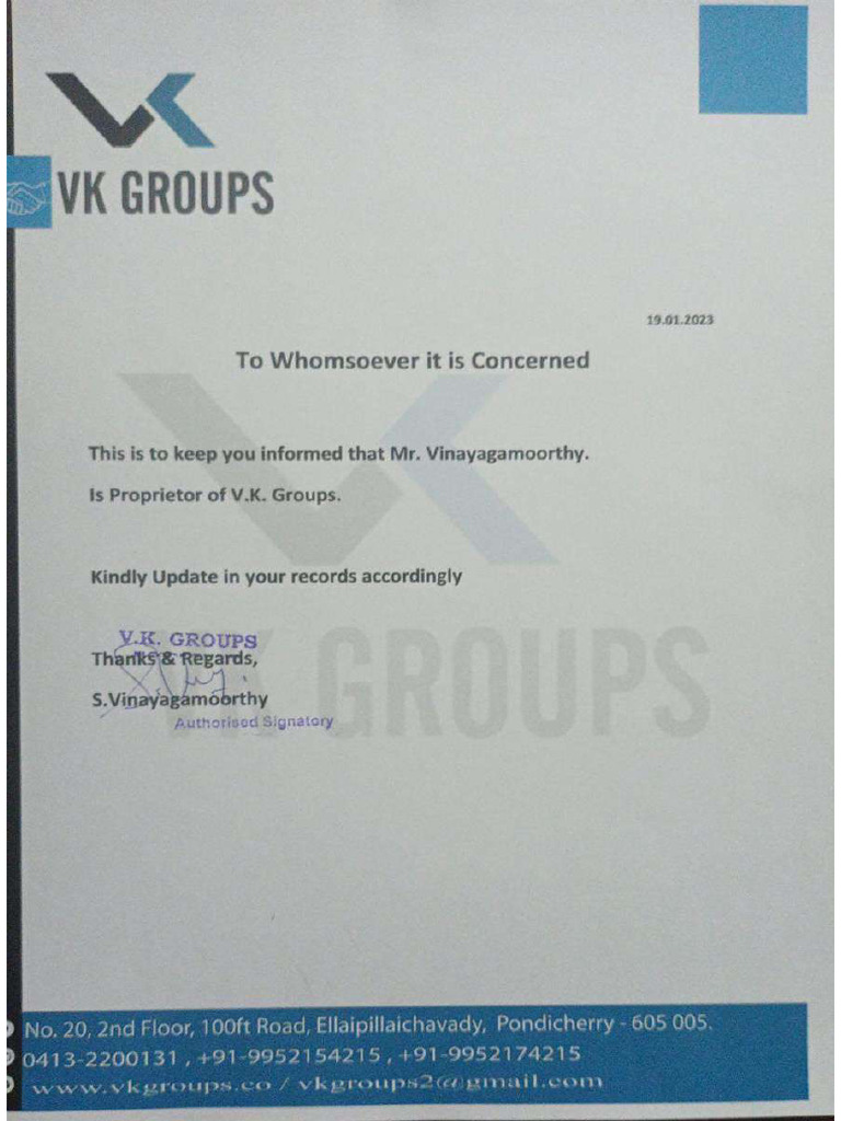 VK Conformation For | PDF