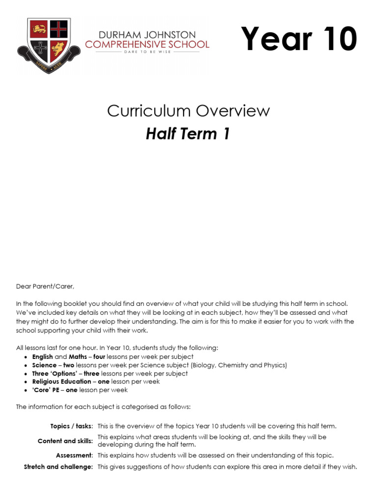 Year 10 Chemistry Curriculum Overview | PDF | Chemistry | Chemical Bond