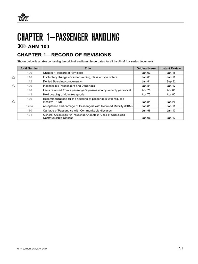 AHM100 Passenger handling | PDF
