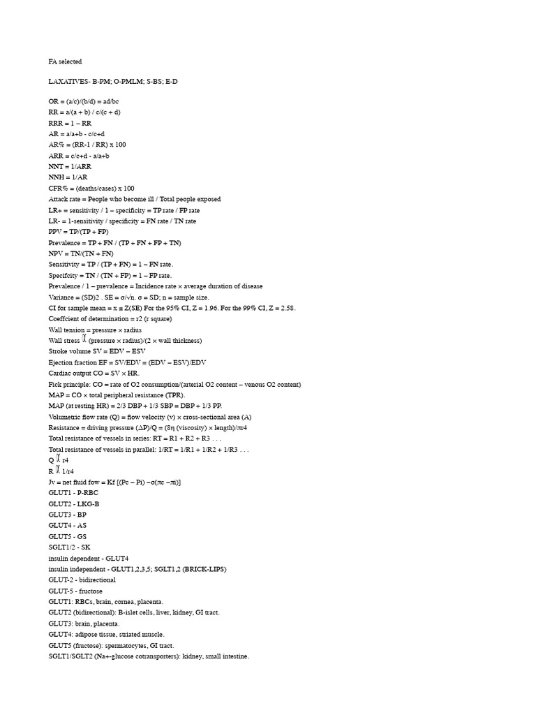 FA Selected | PDF | Lung | Anatomical Terms Of Motion