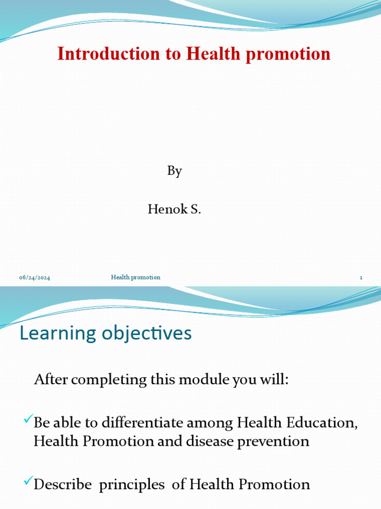 1Health promotion | PDF | Health Promotion | Tobacco Smoking