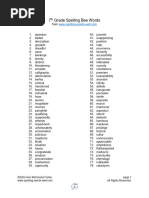 7th Grade Spelling Words LIst | PDF