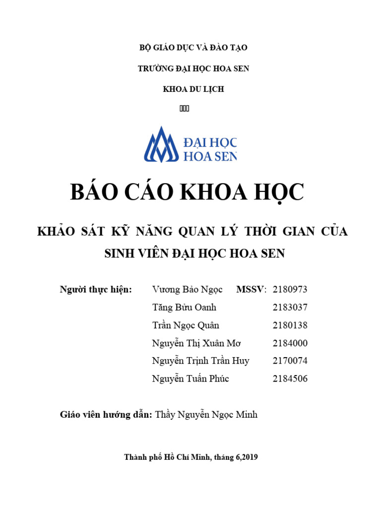 (123doc) - Bao-Cao-Khoa-Hoc-Khao-Sat-Ky-Nang-Quan-Ly-Thoi-Gian-Cua-Sinh-Vien-Dai-Hoc-Hoa-Sen | PDF