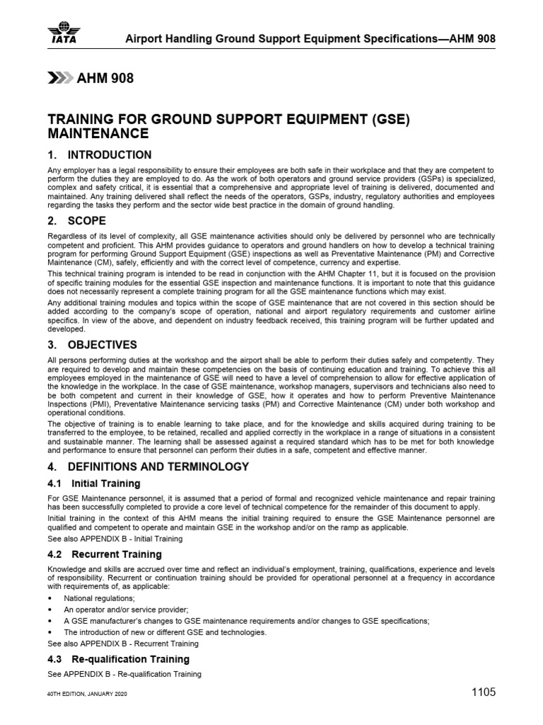 A HM 908 Training Ground Support Equipment Training | PDF | Educational Technology | Airport