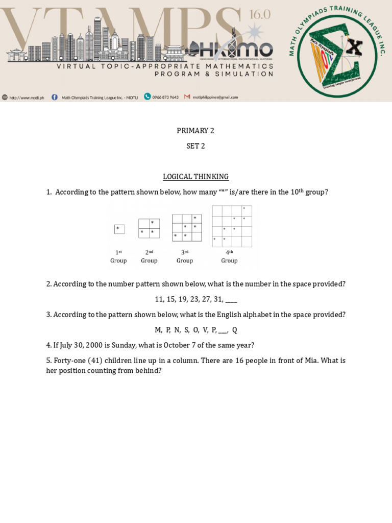 VTAMPS 16.0 P2 Set 2 Solution Manual | Download Free PDF | Numbers | Vertex (Geometry)