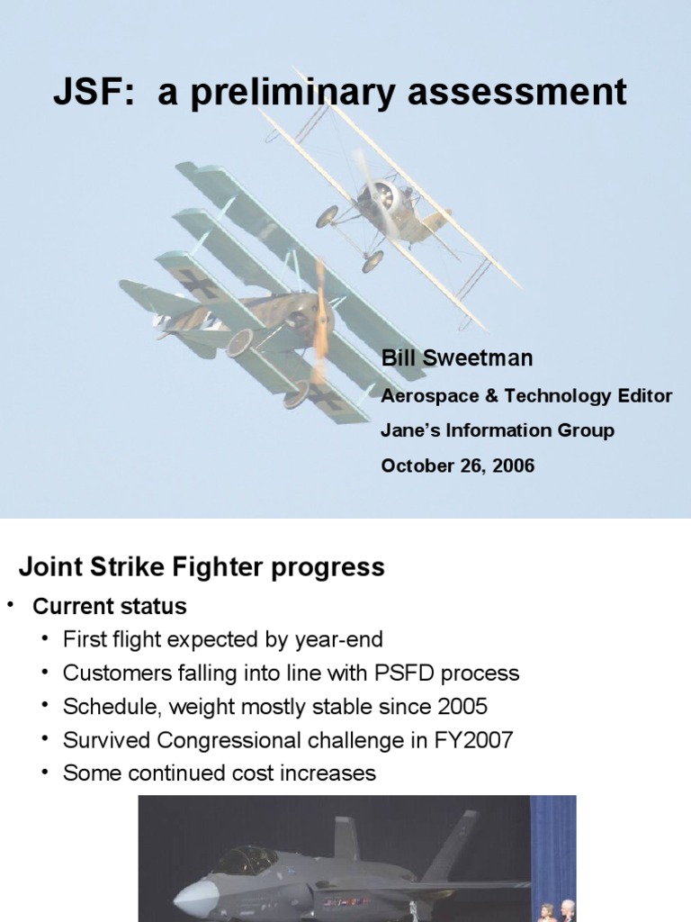 JSF: A Preliminary Assessment: Bill Sweetman | Download Free PDF ...