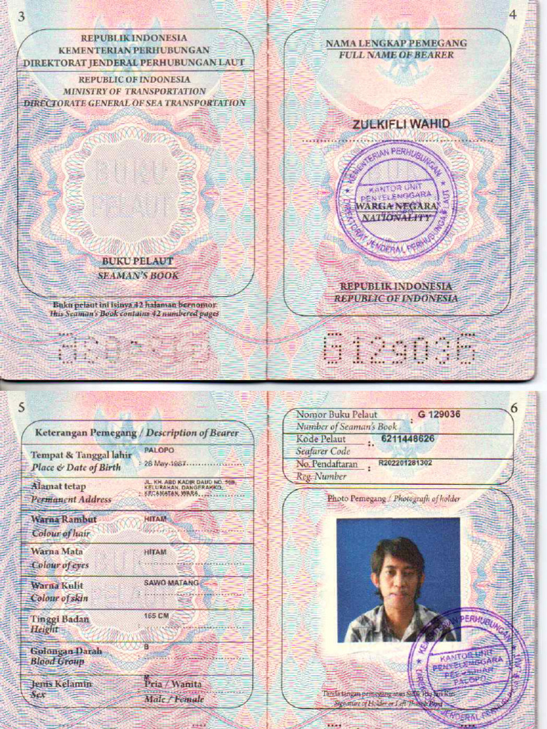 Seaman Book Zulkifli Wahid | PDF