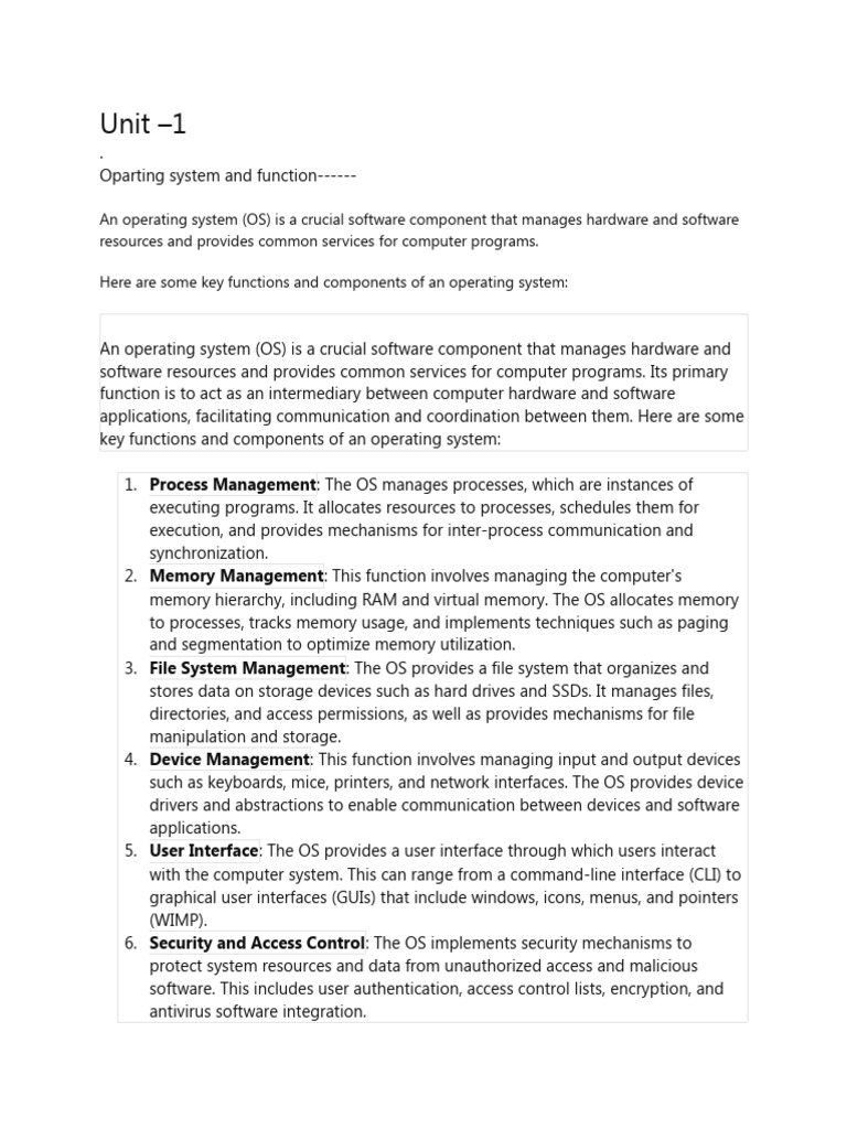 Operating System Notes | PDF | Thread (Computing) | Kernel (Operating ... Operating System Notes | PDF | Thread (Computing) | Kernel (Operating ...