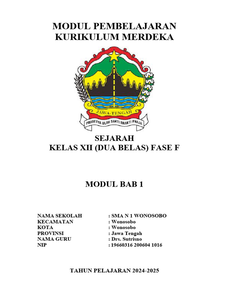 Bab 1 Sejarah Xii 2024-2025 | PDF