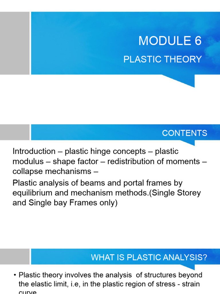 Plastic Theory | PDF | Bending | Stress (Mechanics)