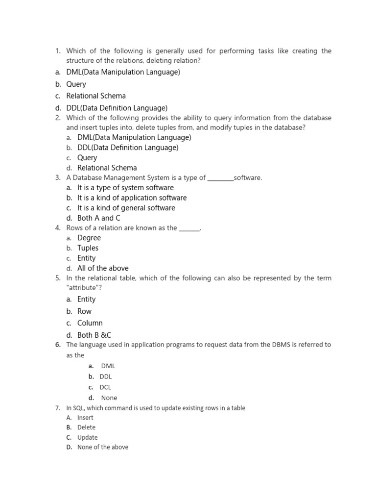 worksheet | PDF | Relational Database | Databases