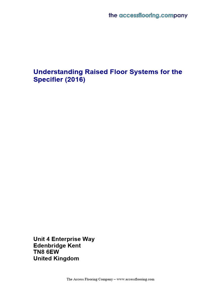 Understanding Raised Floor Systems Guide | PDF | Flooring | Building ...