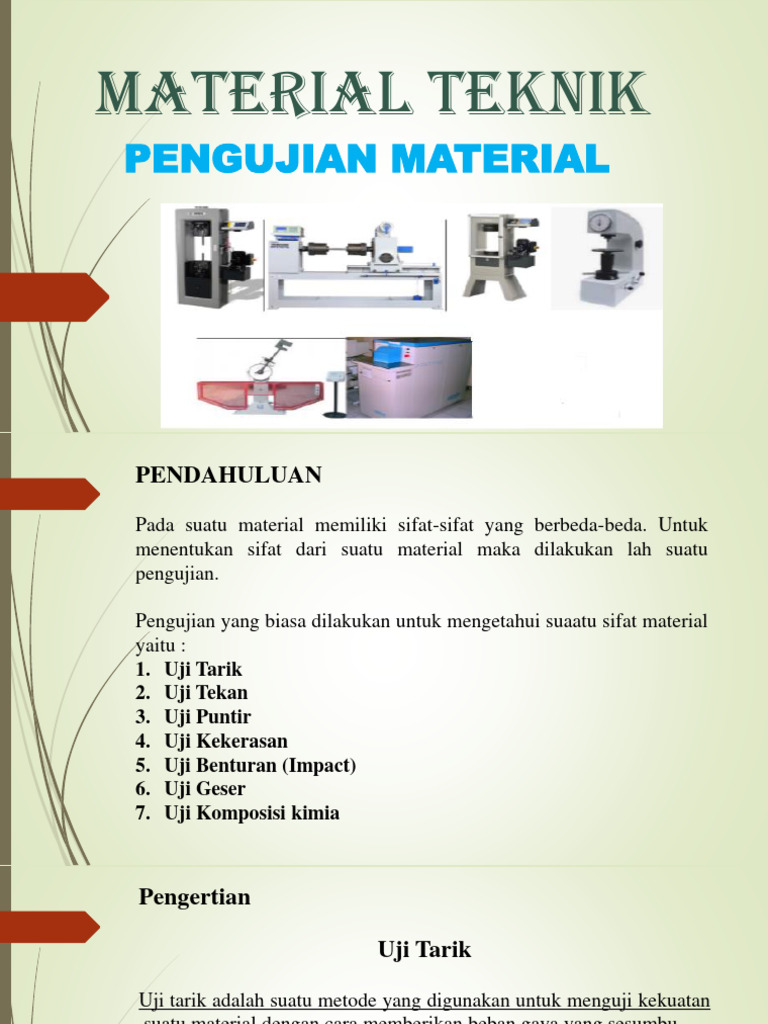 Pengujian Sifat Material Teknik | PDF | Metode & Bahan Ajar | Sains ...