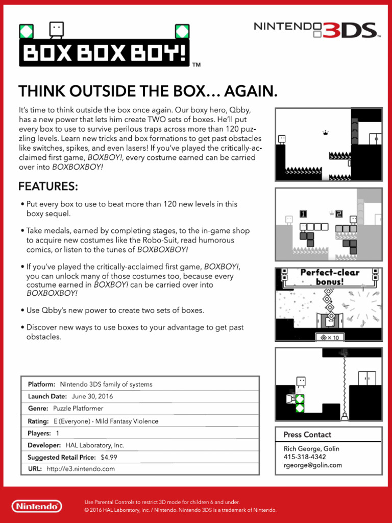 E32016_FactSheet_BoxBoxBoy__3DS | PDF