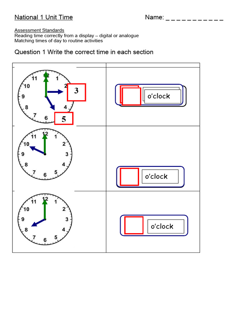 Nat 1 Unit Time | PDF | Clock