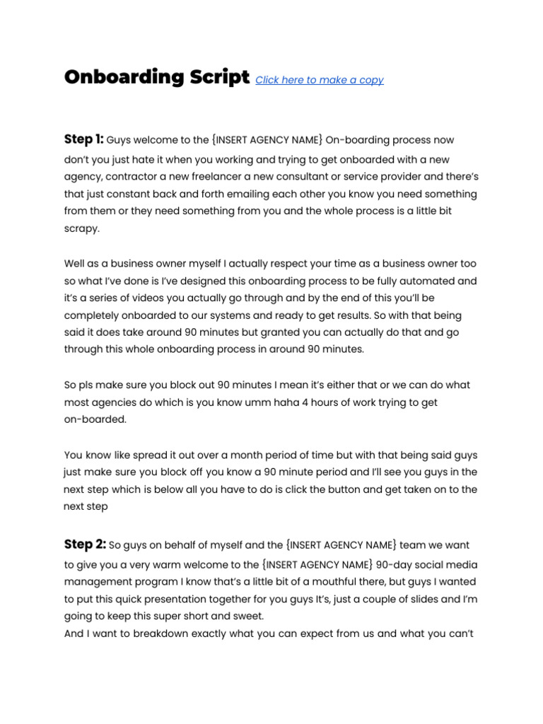 Onboarding Script - Copy | PDF | Social Media | Popular Culture & Media ... Onboarding Script - Copy | PDF | Social Media | Popular Culture & Media ...