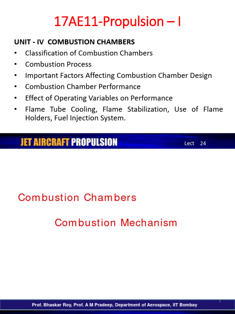 17AE11-Propulsion - I Unit 4 Combustion Chambers | PDF | Combustion ...